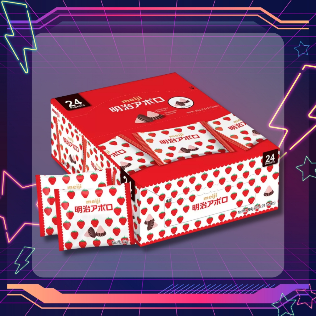開發票 meiji 明治 阿波羅草莓可可粒 21g/包 袋裝 | 蝦皮購物