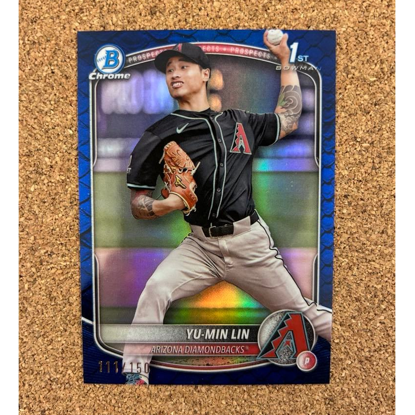 2025 Bowman 林昱珉 Yu Min Lin 1st Chrome 金屬卡 限量/150張 MLB 新人卡 | 蝦皮購物