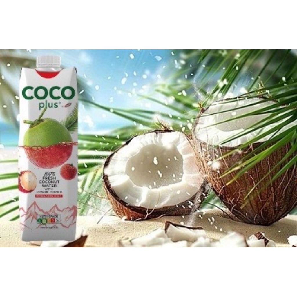 收單日：每週三 馬來西亞 Cocoplus 椰子水-荔枝&喜馬拉雅粉紅鹽風味 －1000ml | 蝦皮購物