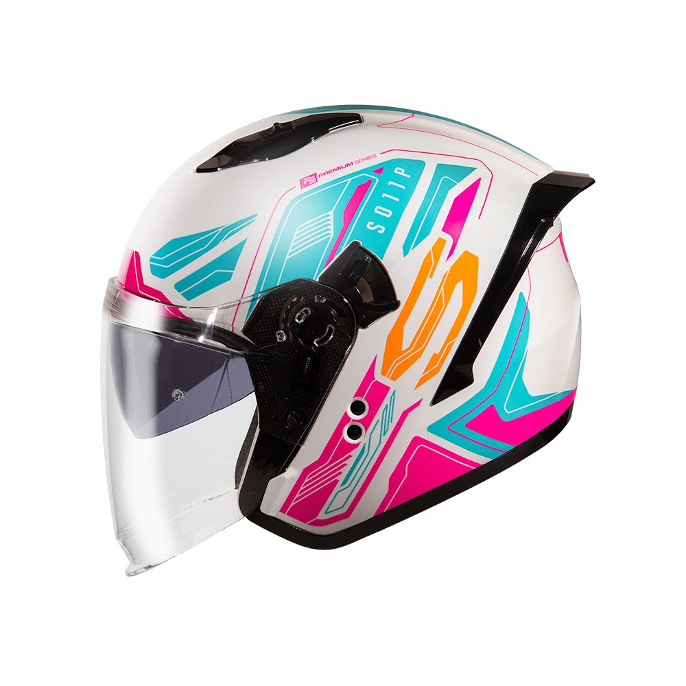 【SOL】SO-11P 超導體 白藍粉 標準款｜SO11P｜3/4罩｜開放式｜內墨鏡｜加長型鏡片｜安全帽｜SJ騎士館 | 蝦皮購物