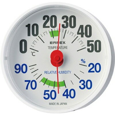 【94iNippon】代購日本製 EMPEX TM-2651 白色 大字體 讀數清晰 立式/掛式 可愛小型溫濕度計 | 蝦皮購物