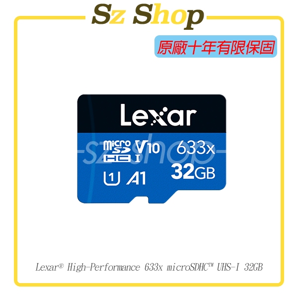 Lexar® High-Performance 633x microSDHC™ UHS-I 記憶卡 32GB | 蝦皮購物