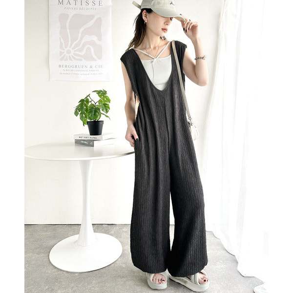 DoReFe | 日本代購 CLASSICAL ELF ☆正反兩穿 坑條提花☆下擺抽繩 休閒 連身褲 寬鬆 連身長褲 | 蝦皮購物