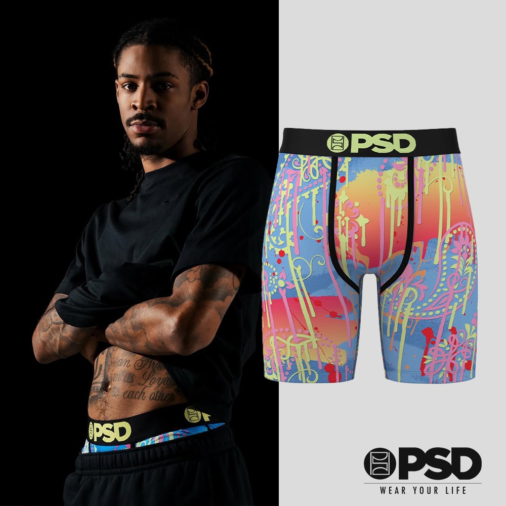 【PSD Underwear 官方旗艦店】 JA MORANT- 平口四角褲-佩斯利花紋-綠色 | 蝦皮購物
