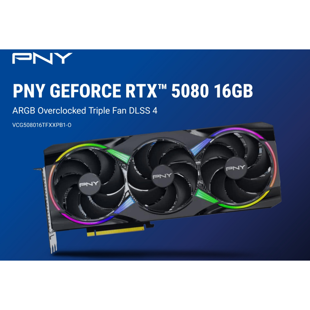 @電子街3C特賣會@全新PNY RTX5080 16GB ARGB OC Triple Fan 顯示卡 RTX 5080 | 蝦皮購物
