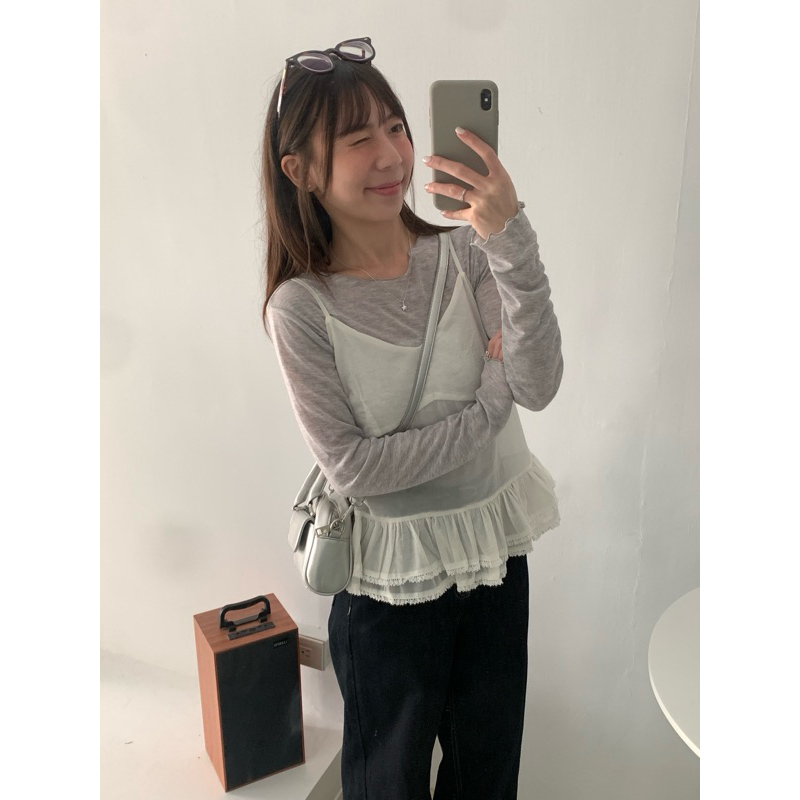 Mooyi-預購｜（自留！）隨便搭都可愛！細肩蕾絲屁簾 | 蝦皮購物