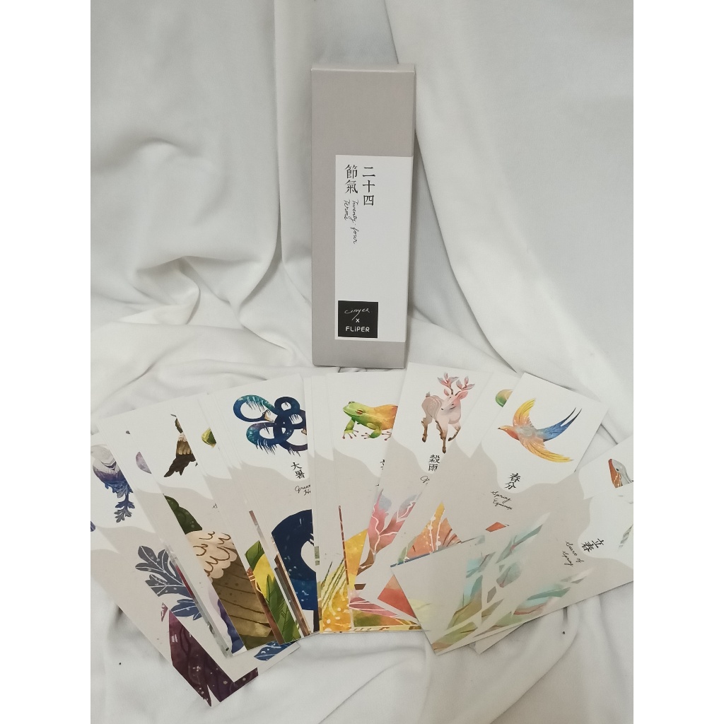 ＊謝謝啦＊絕版 / Cinyee Chiu (青春之石作者) 24 節氣書籤 長條卡 | 蝦皮購物