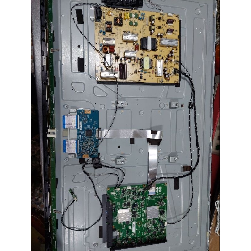 JVC 50U 液晶電視螢幕破 拆機零件 電源版／主機板／邏輯版／按鍵 整組含線 | 蝦皮購物