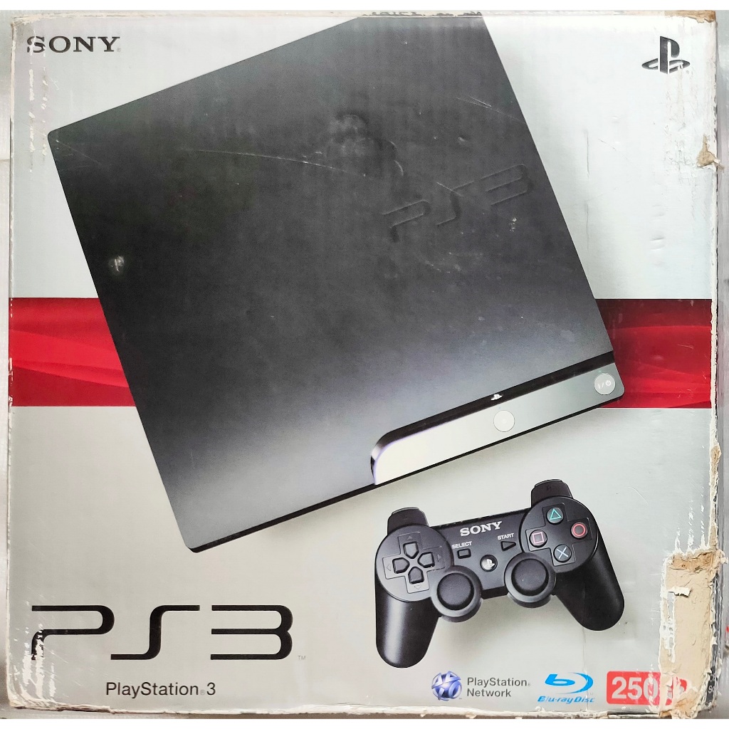 PS3 SLIM 2007 250G 4.91 主機 黑色 8.5成新 附原廠紙箱 台灣公司貨 | 蝦皮購物