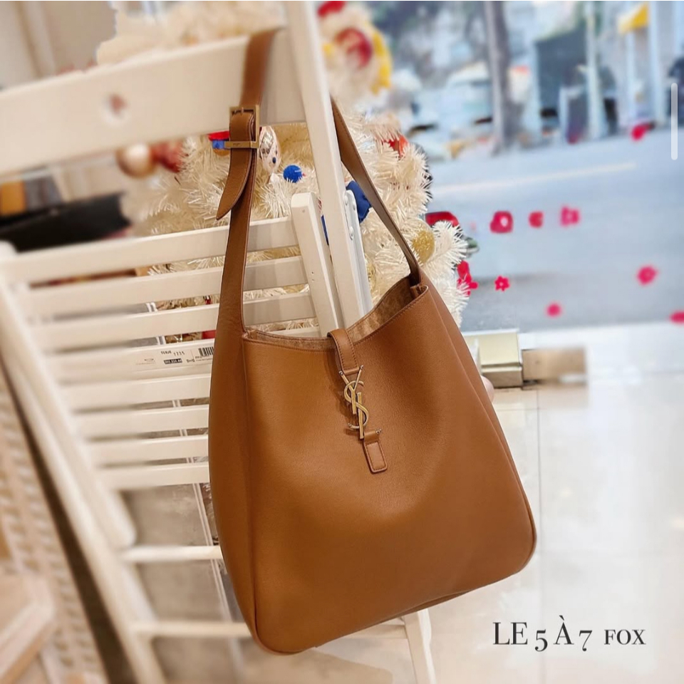 二手旗艦 YSL 棕色 HOBO 水桶包 肩背包 (中友店) | 蝦皮購物