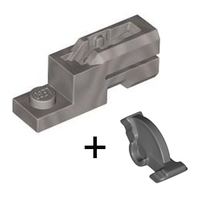 COOLPON｜這是樂高®LEGO®的正版零件 69754c01 69754 69755 發射器(平光銀)+扳機(深灰) | 蝦皮購物