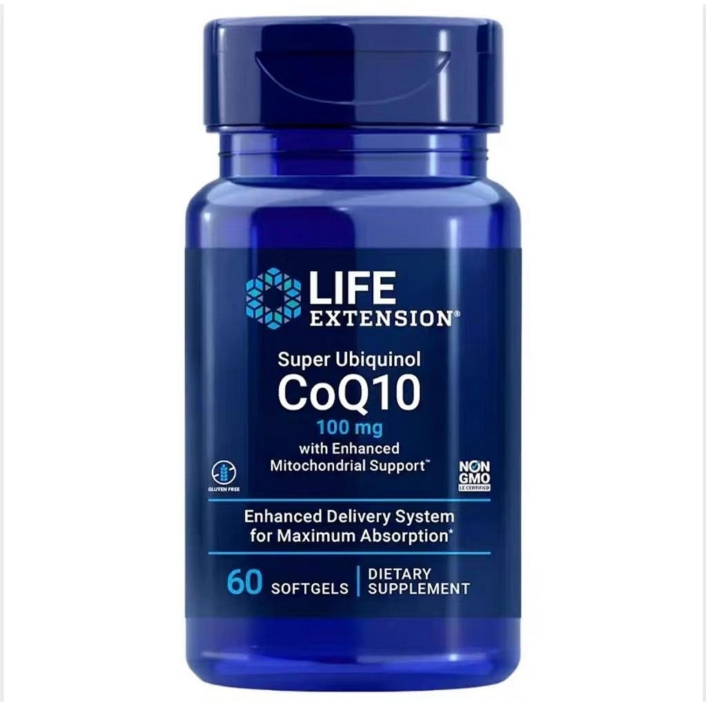 CoQ10泛醇Ubiquinol還原型輔酶Q10 QH 添加富里酸 100mg 60粒 Life Extension | 蝦皮購物