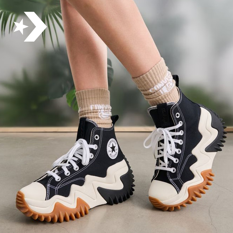 CONVERSE RUN STAR MOTION 厚底鞋 未來電波 帆布鞋 波浪 鋸齒 高筒 171545C | 蝦皮購物
