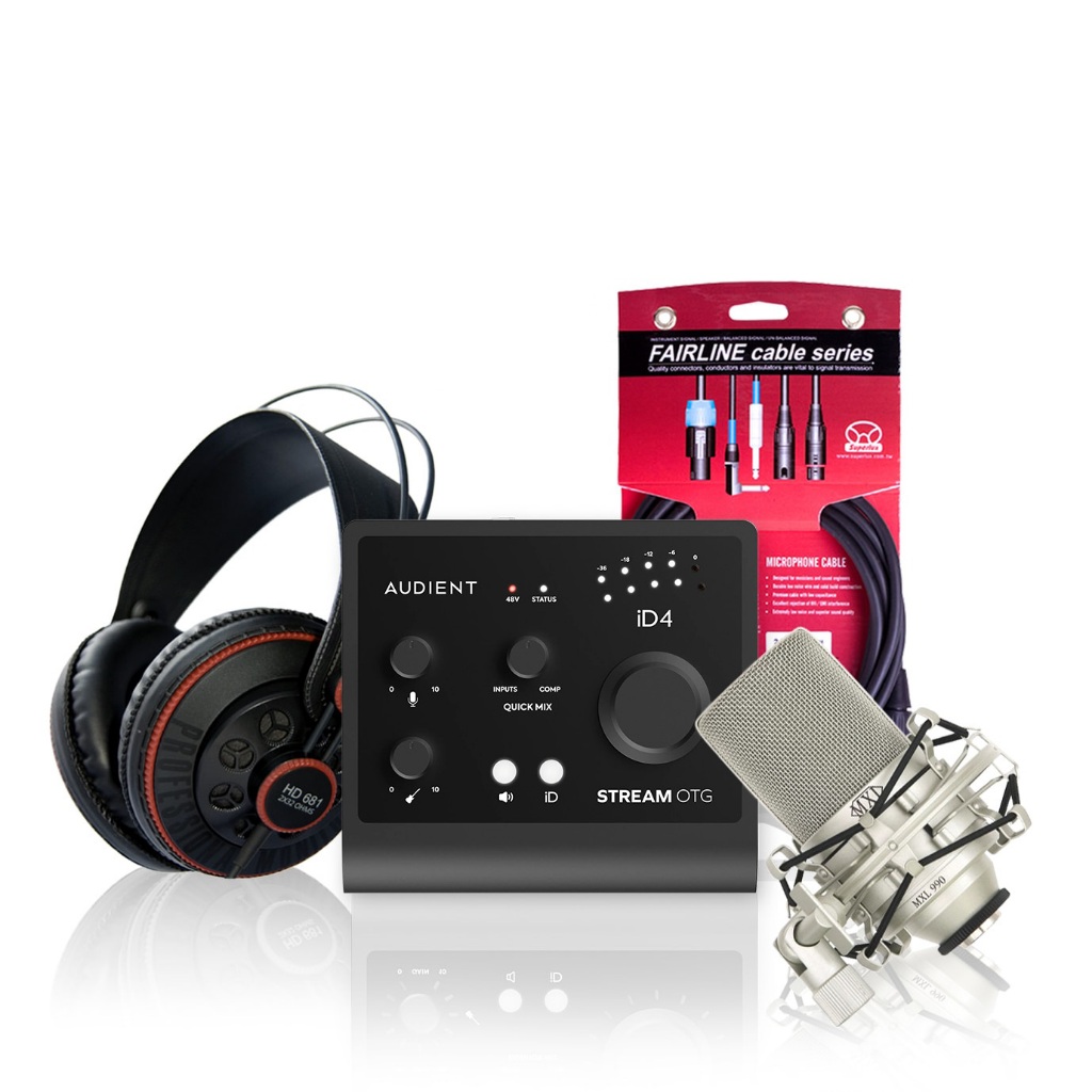 Audient iD4 Stream OTG 錄音介面 專業直播套組 含Cubase錄音軟體 | 蝦皮購物