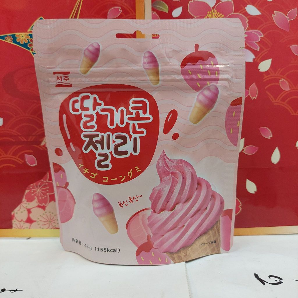 韓國 SEOJU 草莓 冰淇淋 造型軟糖 | 蝦皮購物
