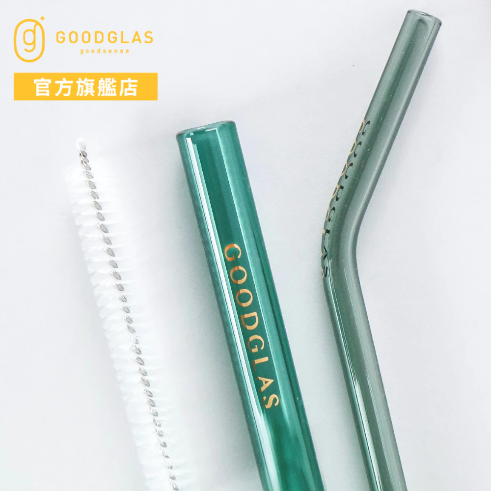 【WOKY x 好玻GOODGLAS】 玻璃吸管組-湖綠&黑 | 蝦皮購物