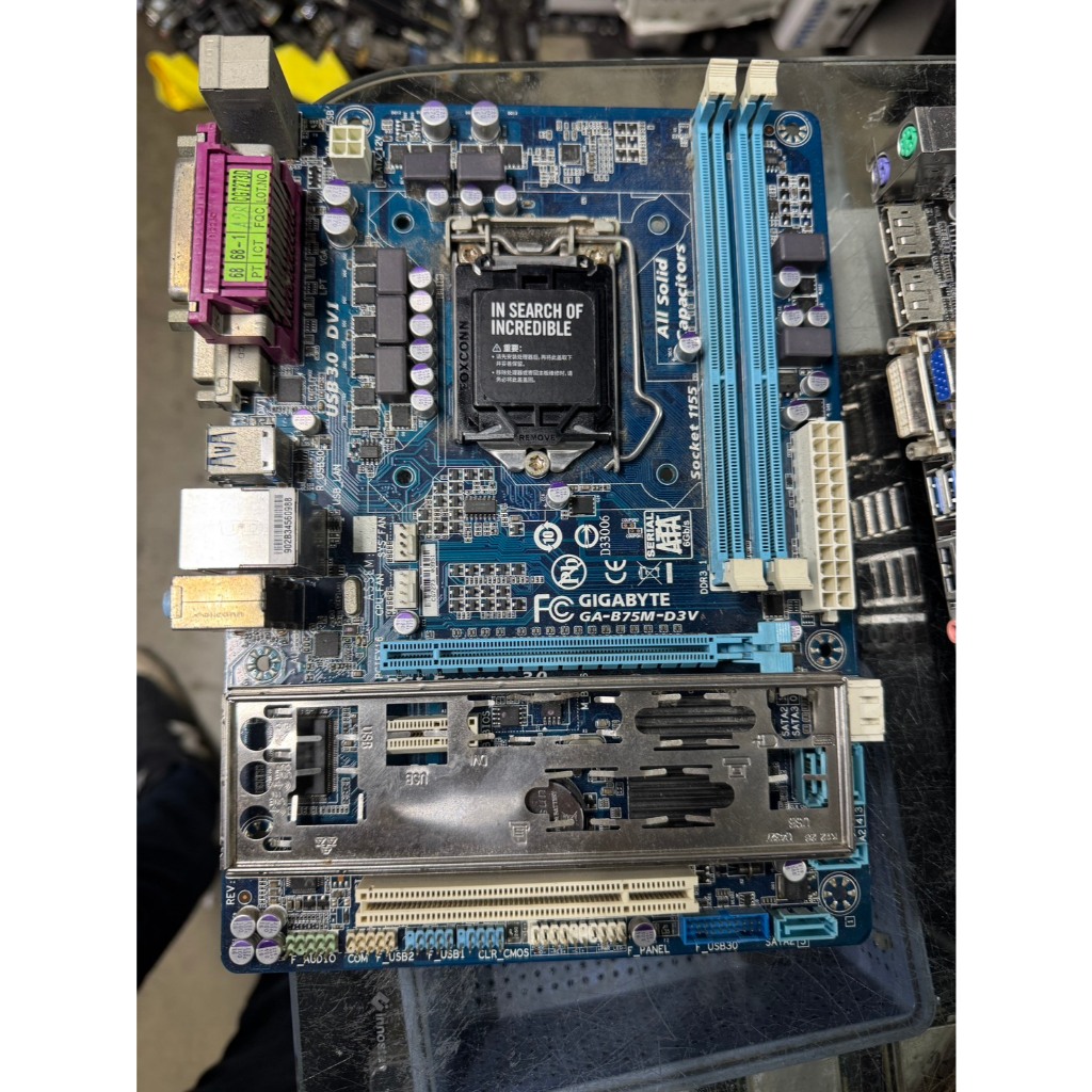 技嘉 GA-B75M-D3V 1155 腳位 DDR3 B75 晶片 升級換下 如圖 | 蝦皮購物
