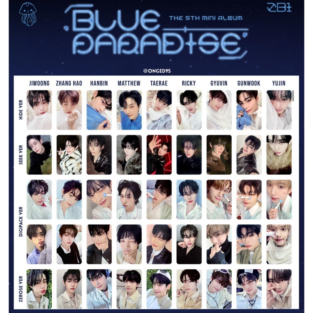 「zb1小卡」zb1專輯BLUE PARADISE小卡 zb1 zb1小卡 zb1專輯小卡 章昊小卡 自印 | 蝦皮購物