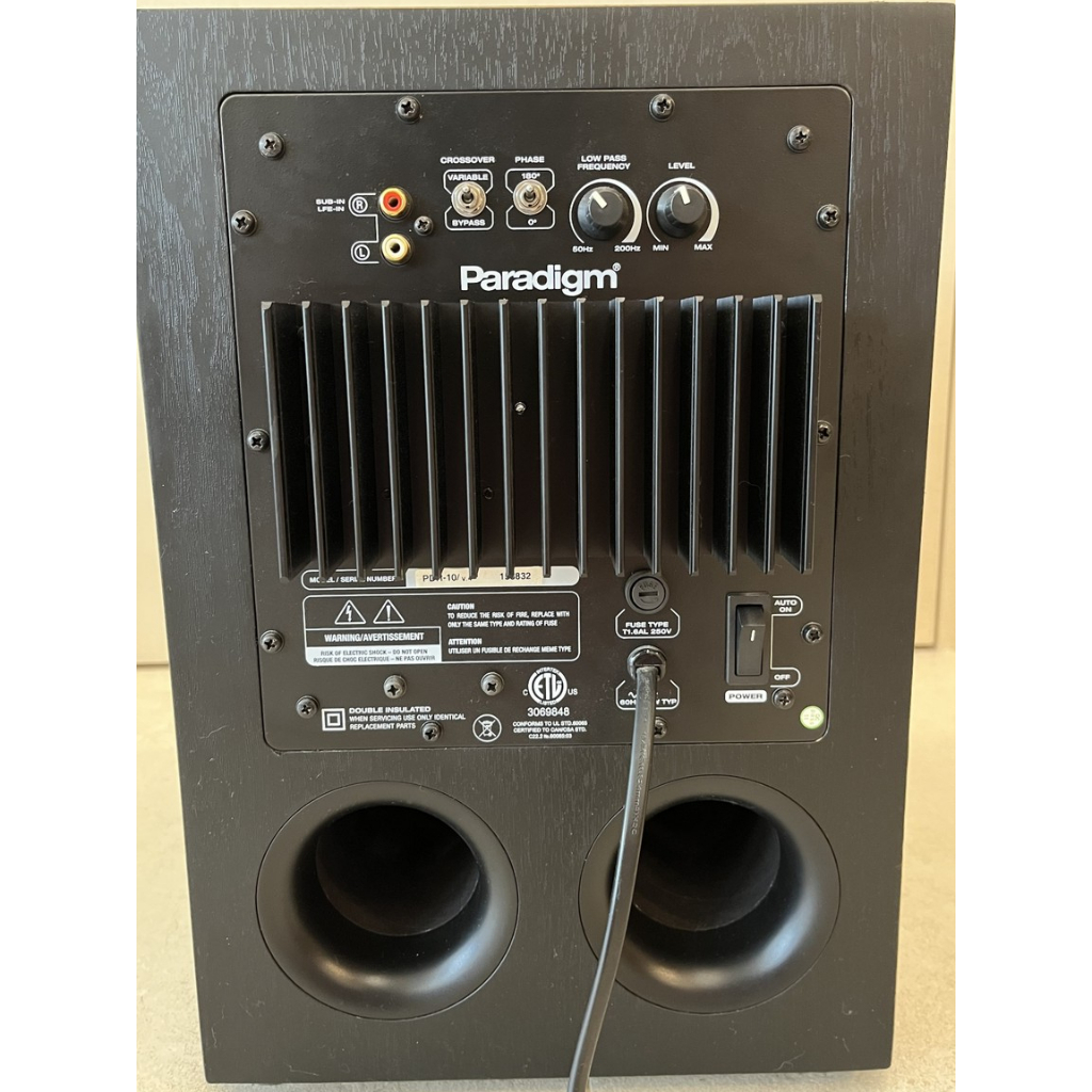 加拿大 Paradigm PDR-10/ V.4 主動式重低音喇叭 | 蝦皮購物