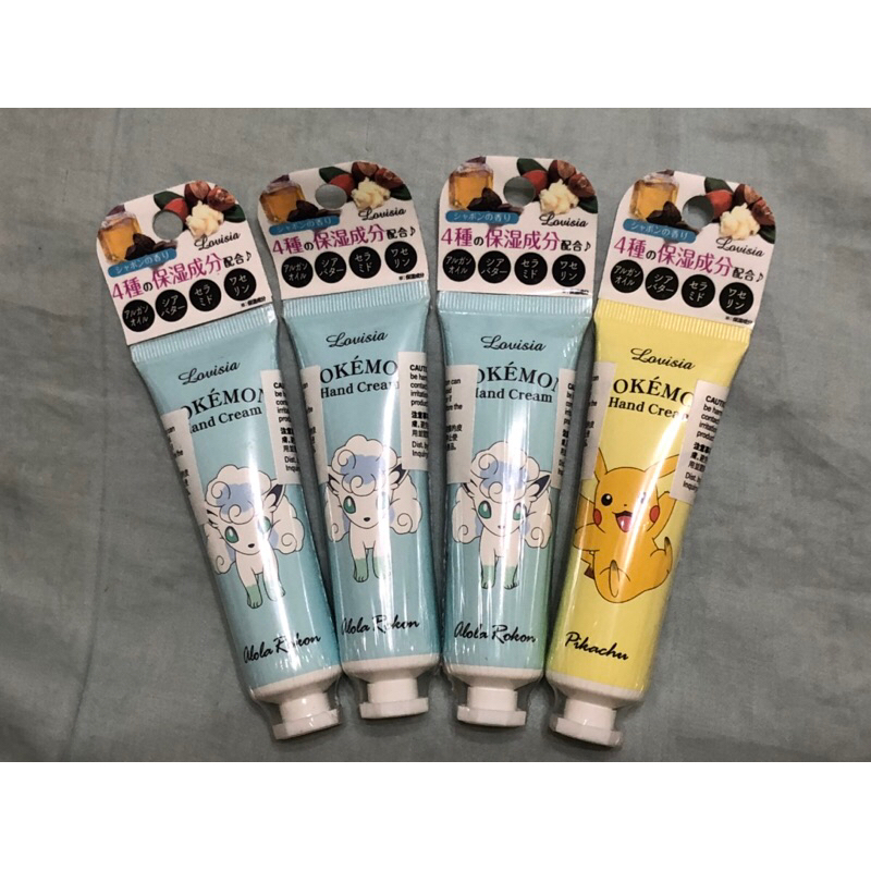 日本Lovisia寶可夢 白化六尾、皮卡丘護手霜30g/條 | 蝦皮購物