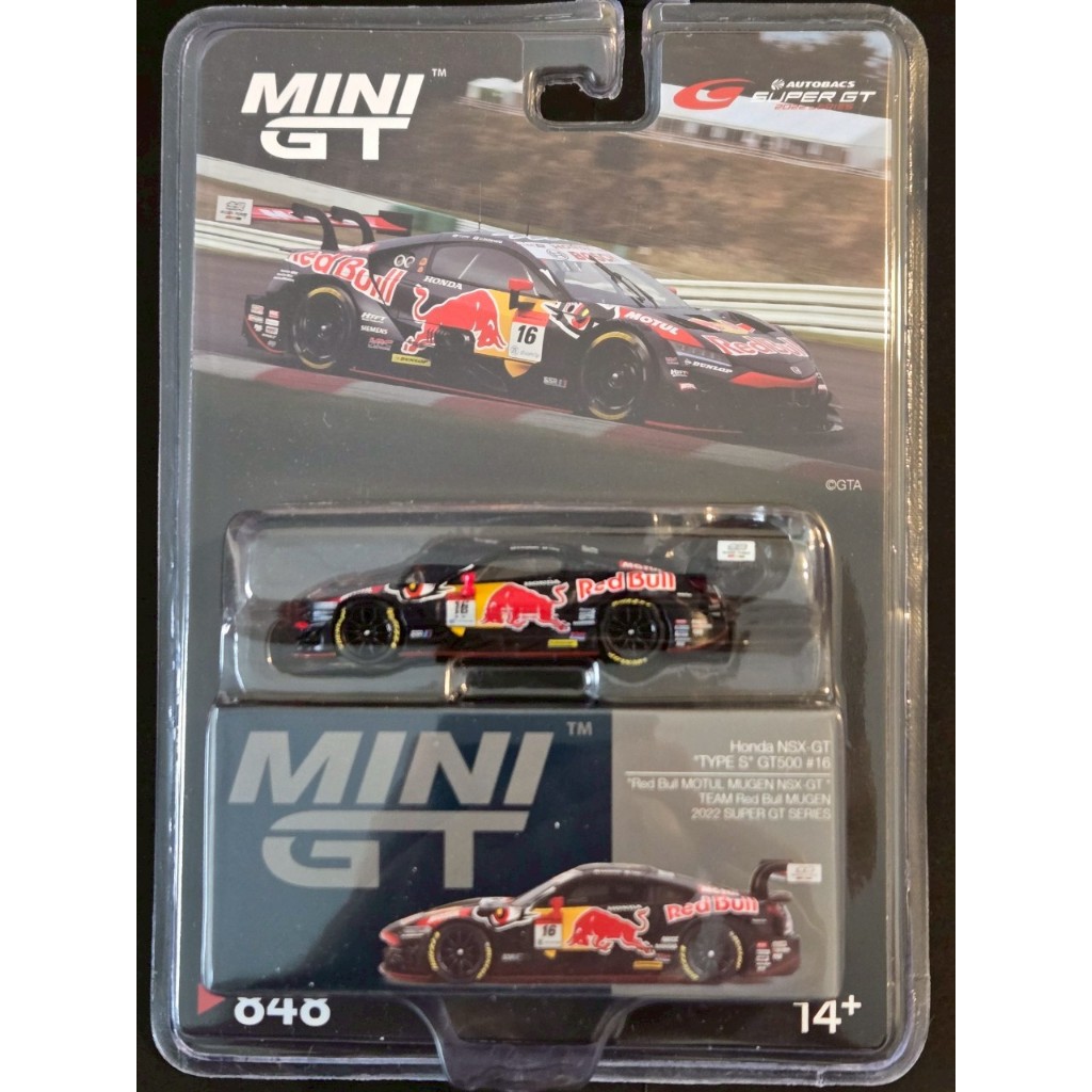 +小玩家+ Mini GT #848 Honda NSX-GT Type S GT500 #16 紅牛 MUGEN 吊卡 | 蝦皮購物