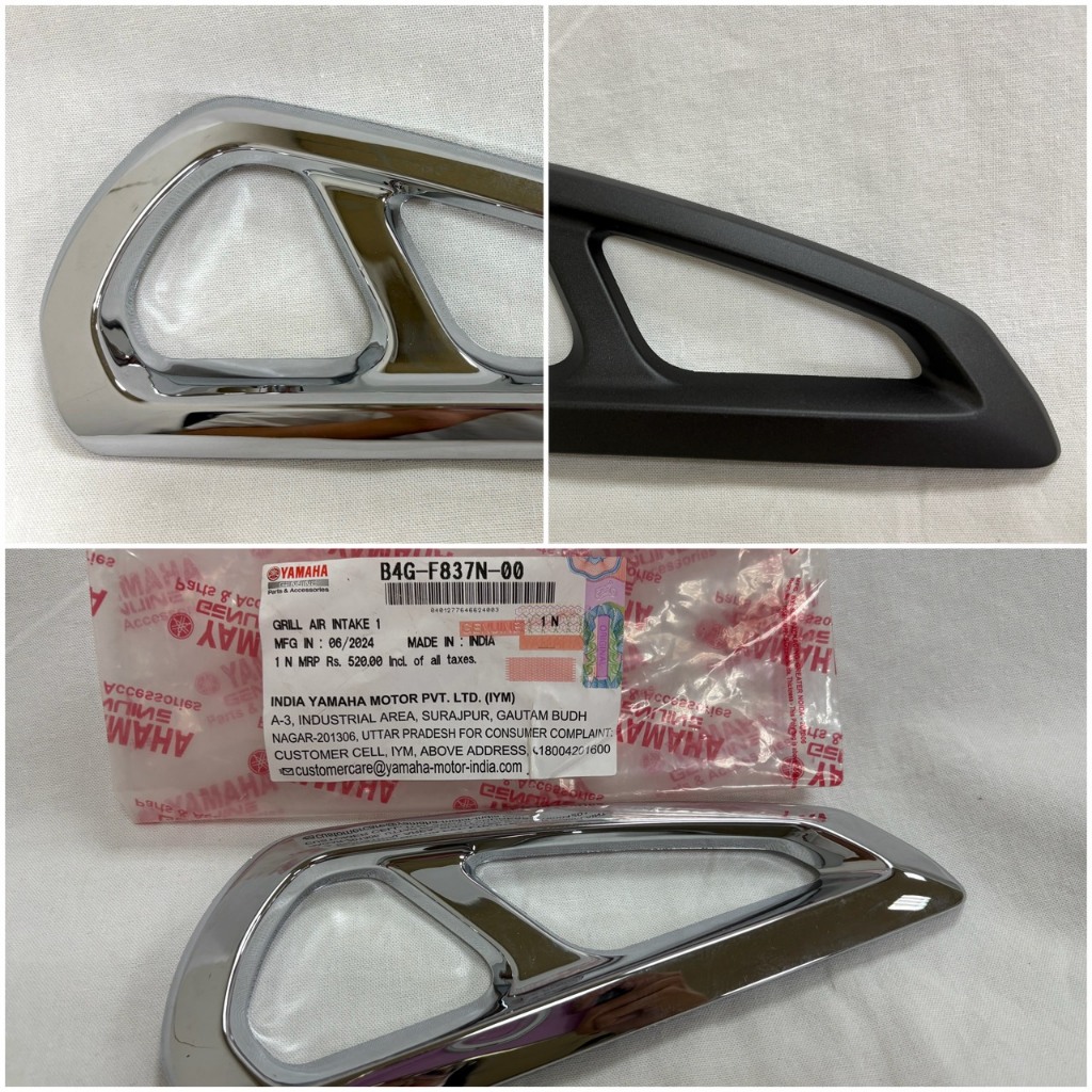 『米高貿易』YAMAHA原廠零件FZS 150 V3 B4G-F837R 左/右側進氣蓋(黑/電鍍銀)現貨 快速出貨 | 蝦皮購物