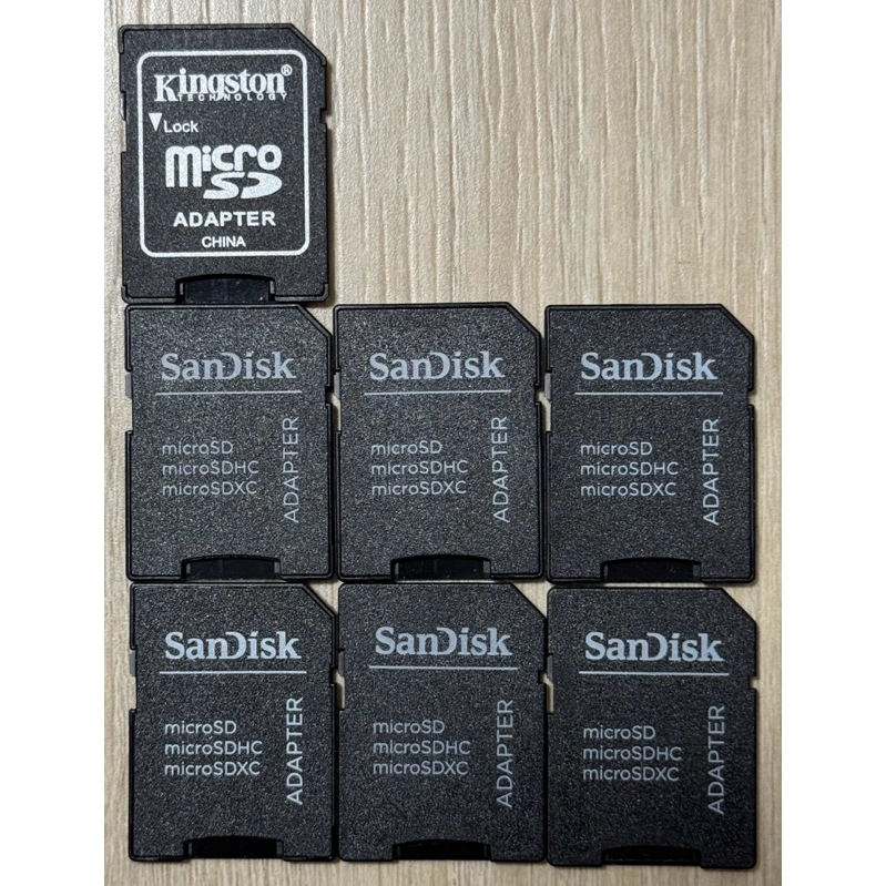 (全新)SanDisk ADAPTER轉接卡/Kingston ADAPTER轉接卡/microSD轉SD轉接卡7張 | 蝦皮購物