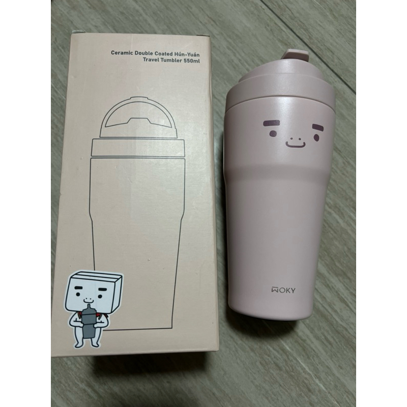 BOXMAN x WOKY 沃廚 PCHOME 聯名款 粉色 渾圓杯-雙層陶瓷550ml保溫杯 | 蝦皮購物