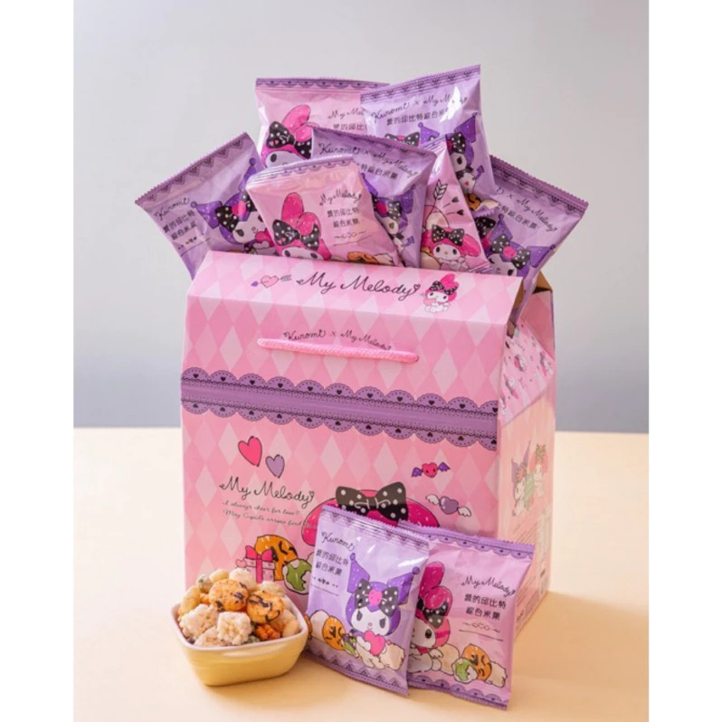 三麗鷗酷洛米航空米果禮盒 過年禮盒 翠果子 KuromiX美樂蒂綜合米果 航空米果禮盒 米菓 翠菓子 | 蝦皮購物