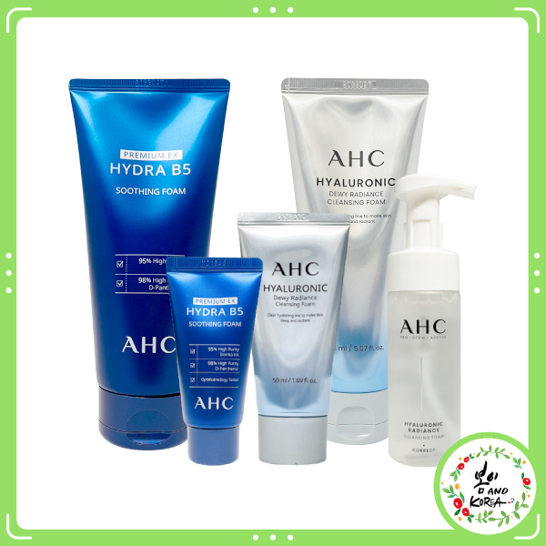 【BM】 AHC 洗面乳 瞬效淨膚 B5玻尿酸洗面乳 微導潔顏乳 潔顏泡沫 潔顏乳 保濕潤澤 | 蝦皮購物