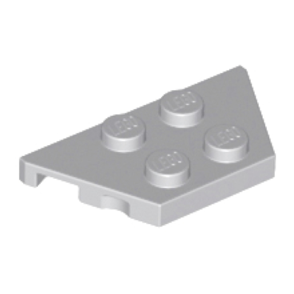 COOLPON｜這是樂高®LEGO®的正版零件 51739 Wedge Plate 2x4 楔形 4507056 淺灰 | 蝦皮購物