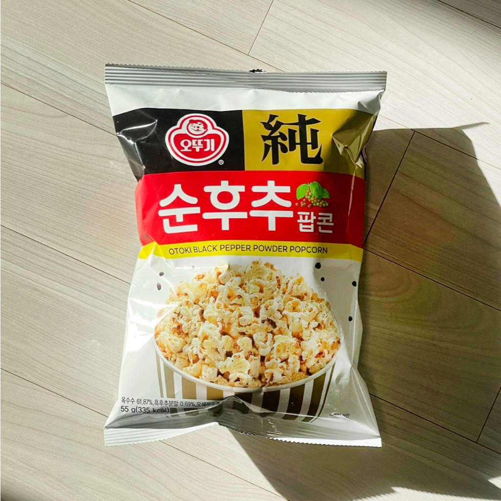 【現貨 預購】韓國不倒翁ottogi 黑胡椒口味爆米花 오뚜기 순후추 팝콘 蝦皮購物