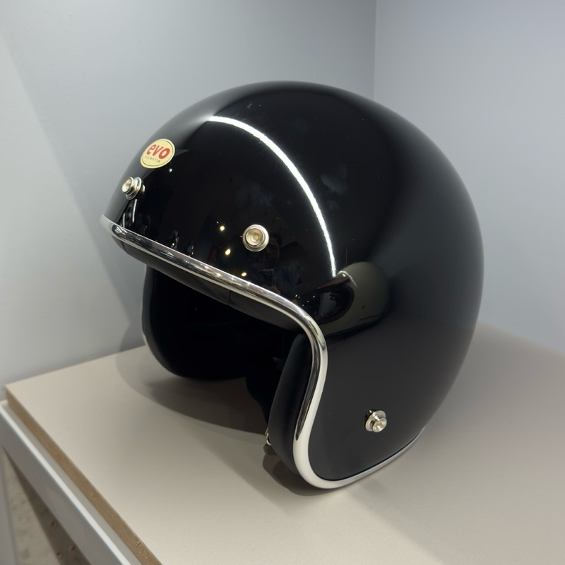 零碼出清 送鏡片 山道紳士 EVO CA310 精裝版 銀邊 復古騎士帽 3/4罩 復古安全帽 鏡面黑 | 蝦皮購物