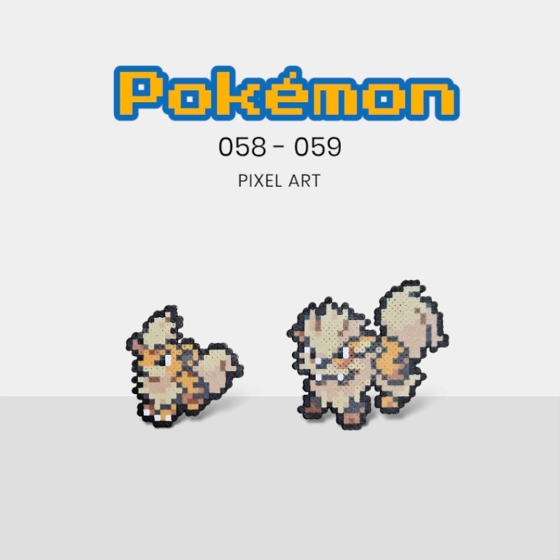 【拼豆成品】寶可夢 Pokémon_058-059 [卡蒂狗、風速狗] (客訂) | 蝦皮購物