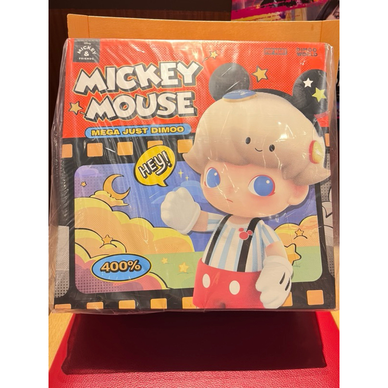 現貨POP MART 泡泡瑪特 JUST DIMOO 400% MICKEY MOUSE 含購證 | 蝦皮購物