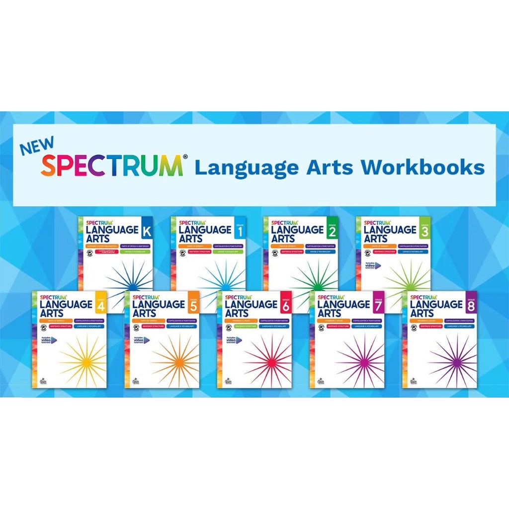 【兒童英語讀物】Spectrum Language Arts Workbook 系列 (K / 1~8) (2024新版) | 蝦皮購物