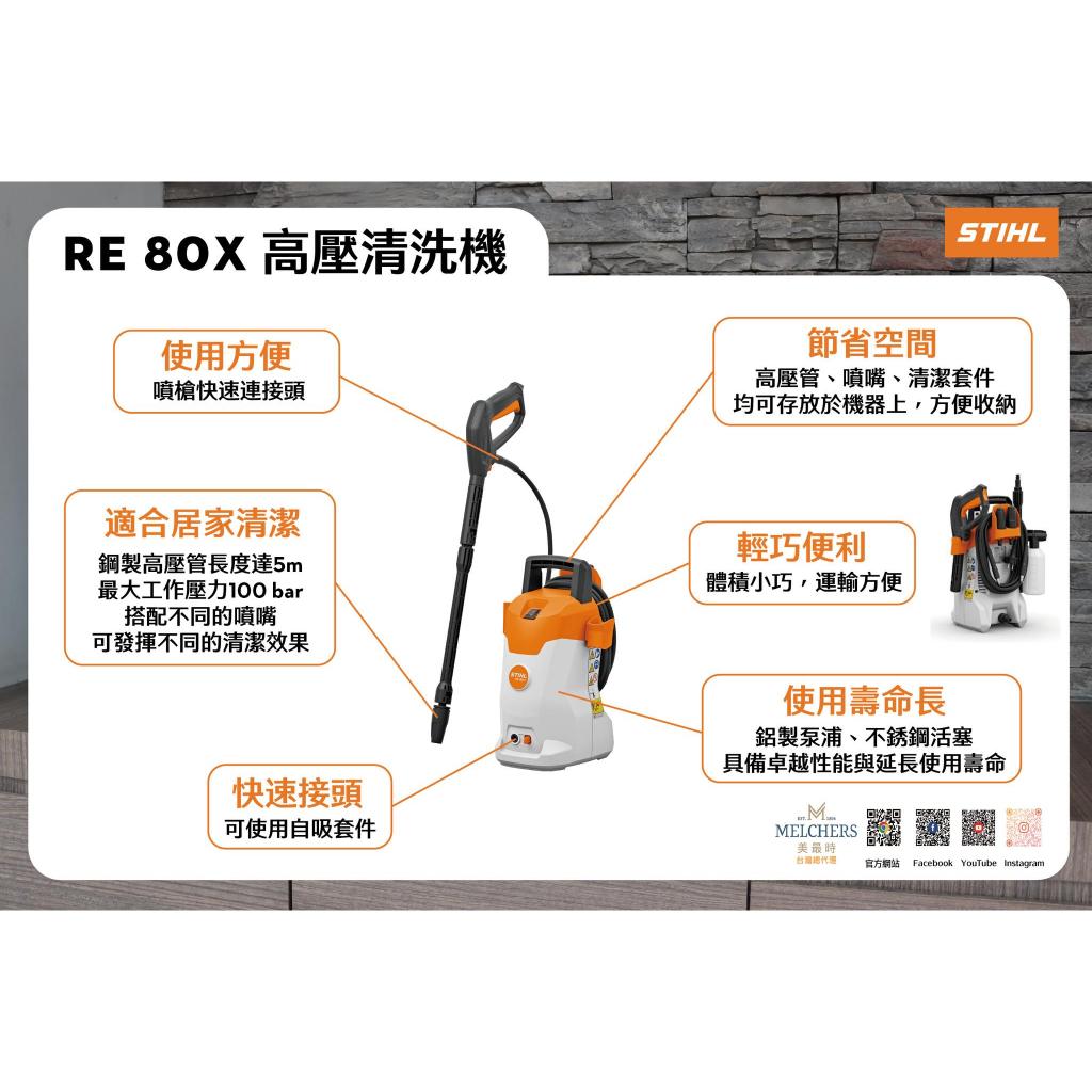 【千束五金】德國 STIHL 西德 RE 80 X 高壓清洗機 RE80X 洗車機 | 蝦皮購物
