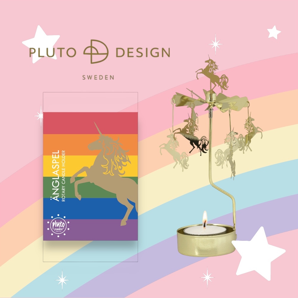 【Aelgmark】PLUTO Design 獨角獸旋轉燭座(附蠟燭) | 蝦皮購物