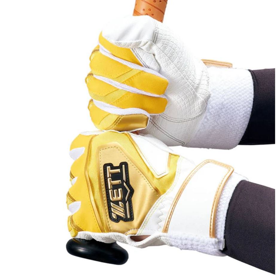 棒球世界全新日本進口ZETT 棒壘球用打擊手套亮黃白配色 一雙入bg19202A | 蝦皮購物