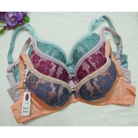 【曼黛瑪璉】 花寶Bra 蕾絲繡花內衣【R64011】~70C,70D,75D,80D~綠,膚紅,橘灰 | 蝦皮購物