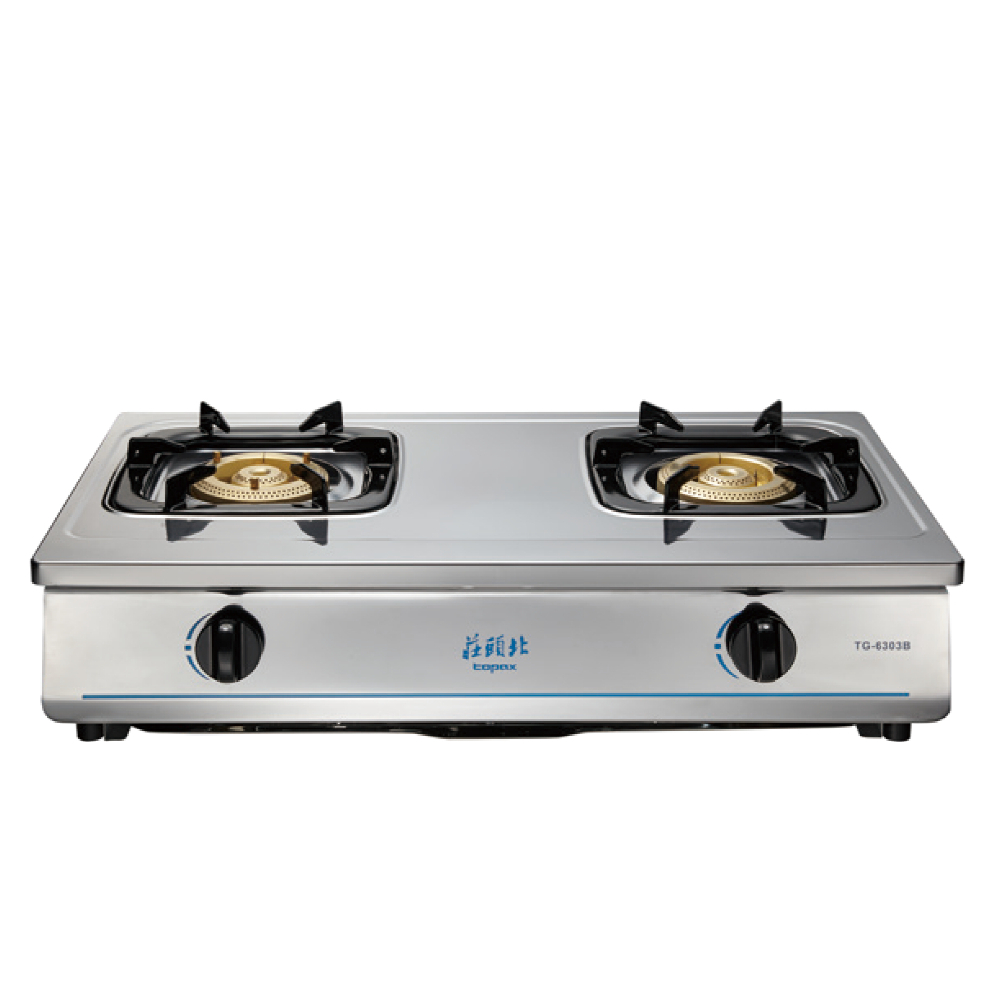 【附發票/實體店面】莊頭北 TG-6303B 廚房 瓦斯爐｜檯爐 雙口爐｜不鏽鋼｜銅蓋爐頭｜原廠公司貨｜6303 | 蝦皮購物