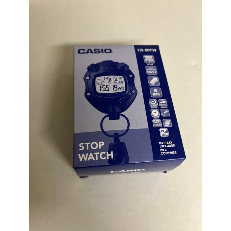 全新品 卡西歐CASIO HS-80TW 碼錶 STOP WATCH (附台灣卡西歐原廠保證書) 碼錶 | 蝦皮購物