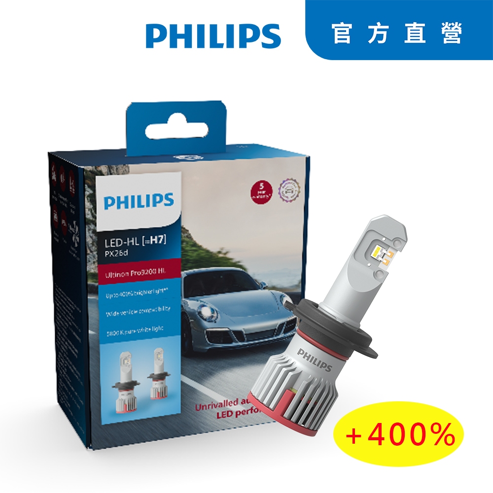 PHILIPS 飛利浦 Ultinon Pro9200 輕巧亮鑽光LED頭燈第三代兩入裝5800K+400%(公司貨) | 蝦皮購物