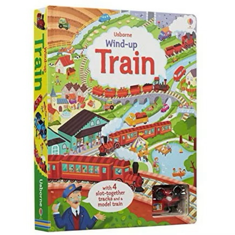 現貨 英文版 誠品 英文童書 WIND-UP TRAIN BOOK軌道書 火車 玩具書 Usborne 發條軌道拼圖 | 蝦皮購物