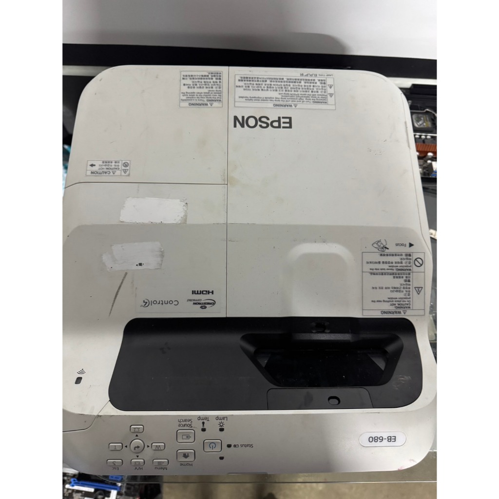 EPSON EB-680 超短焦XGA投影機 3500流明 HDMI 支援 1080P 二手投影機 功能正常 2424 | 蝦皮購物