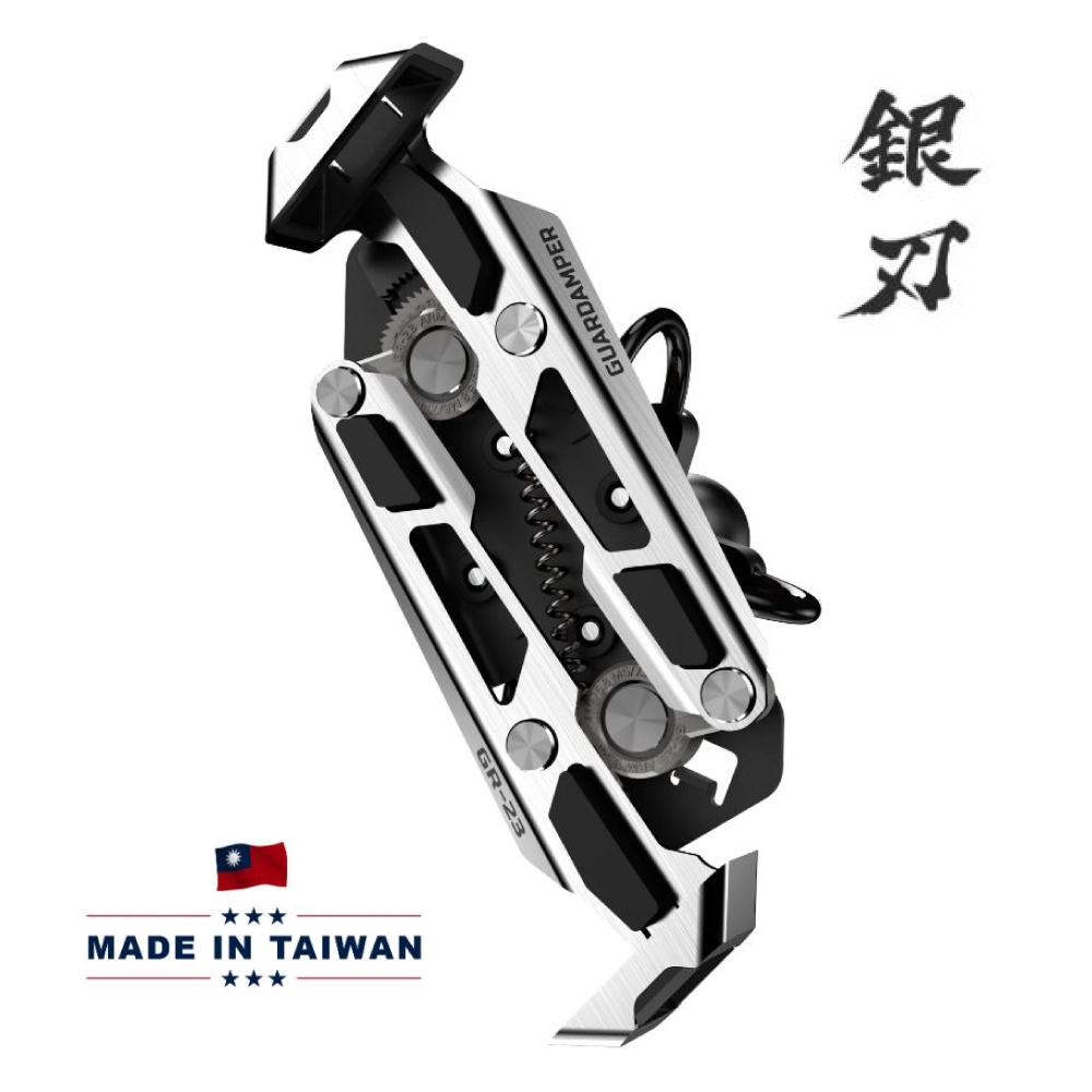 免運 GUARDAMPER 銀刃 GR-23 WRI 抗震手機架 標準版-後照鏡底座 專利設計 不鏽鋼 散熱導流系統 | 蝦皮購物