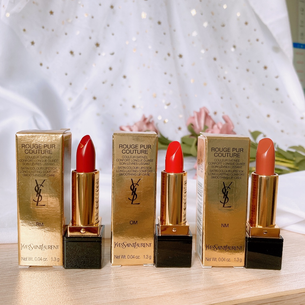 專櫃美妝 新效期YSL 聖羅蘭 新版黑金浮雕 唇膏 口紅1.3g 奢華緞面唇膏 #NM N1 RM小樣美妝 縮小款 | 蝦皮購物