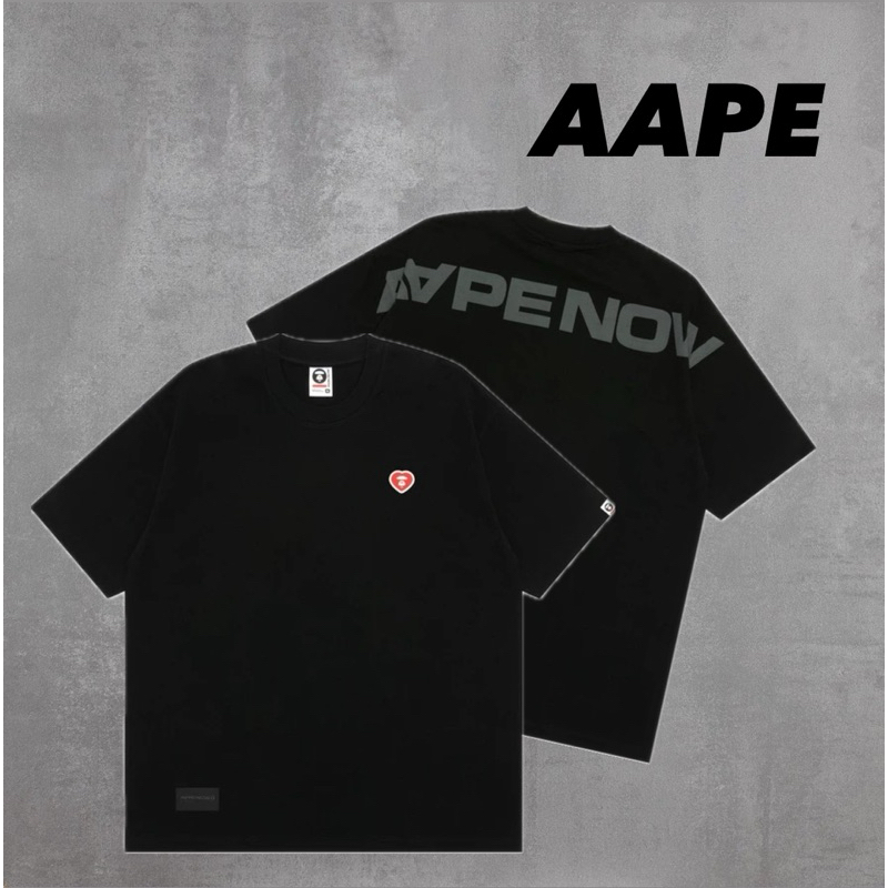 [SKR精品服飾]AAPE 愛心膠牌 背後字母logo 短袖T恤 M1417 | 蝦皮購物