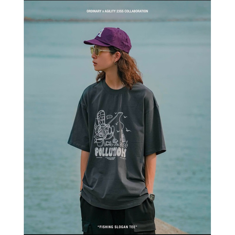 ORDINARY x AGILITY 釣魚趣味標語短TEE | 蝦皮購物