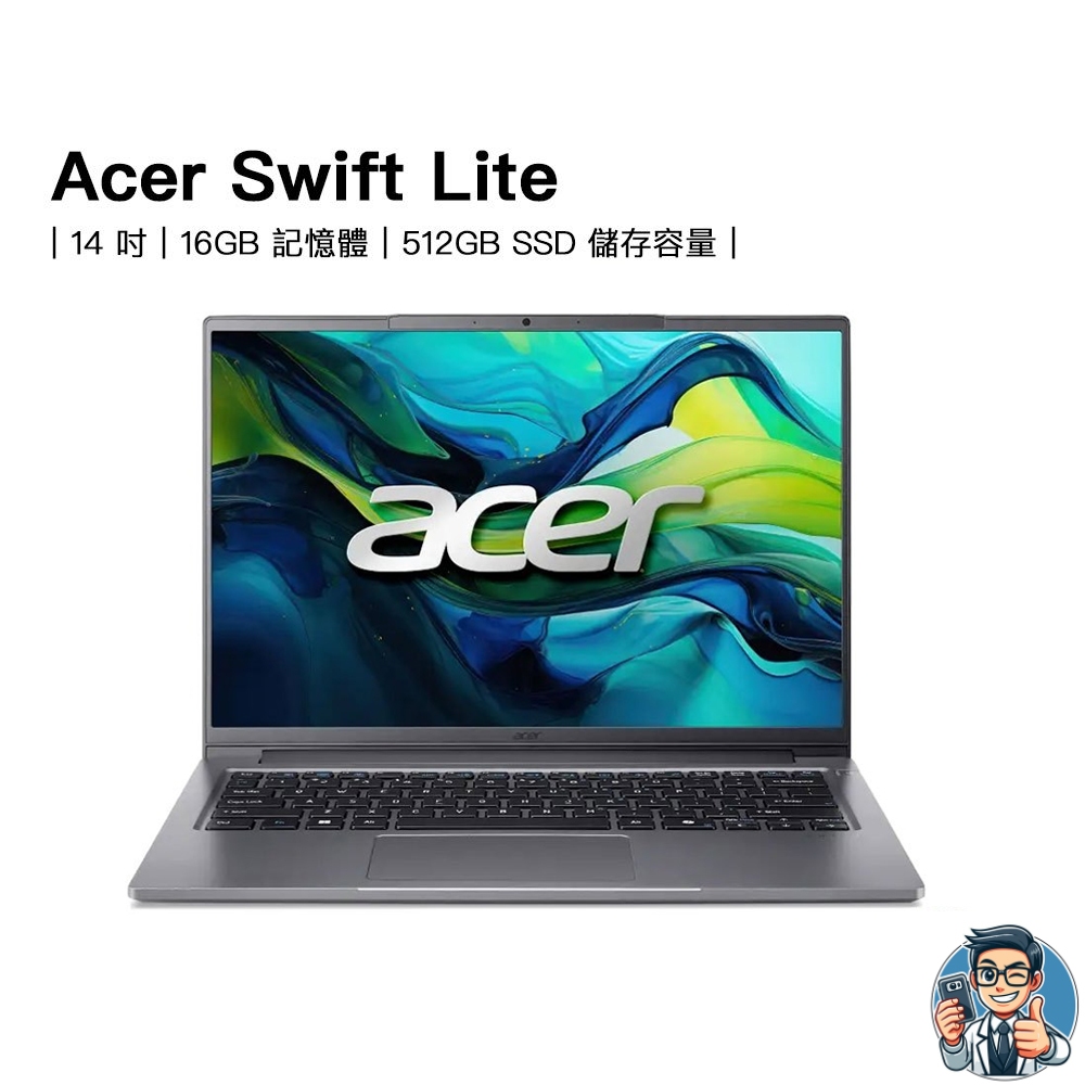 Acer Swift Lite SFL14-52M-531X 筆記型電腦 Ultra 5 16GB 512GB SSD | 蝦皮購物